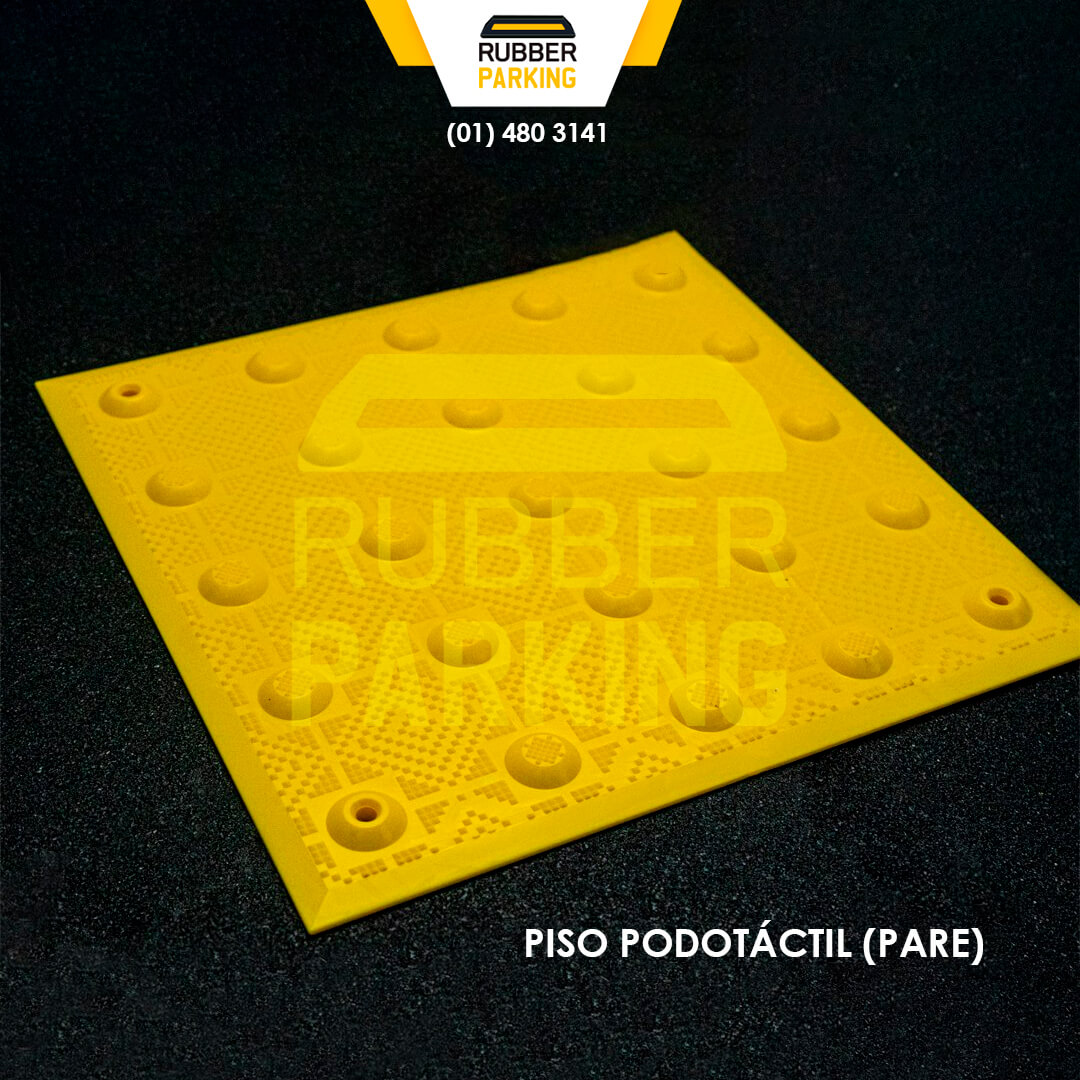 Piso Podotáctil – Baldosa Podotáctil Antideslizante 30×30 cm | Rubber ...